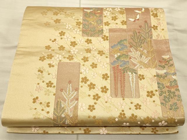 ■■■　サイズ　■■■ 長さ 432cm 幅 31cm程 ■■■　商品詳細　■■■ 【正絹】 詳細に関しましては、画像をご確認ください。 大変上質な逸品になります。 お安く出品致しますので、是非この機会にいかがでしょうか？ ※汚れ等に関しま...