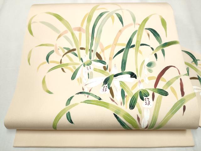 ■■■　サイズ　■■■ 長さ 368cm 幅 30cm程 ■■■　商品詳細　■■■ 【正絹】 状態は接写画像のように 太鼓・たれ先上部に薄い汚れがございますが その他特に目立ったシミ汚れなどもなく大変良い状態です。 大変上質な逸品になります...