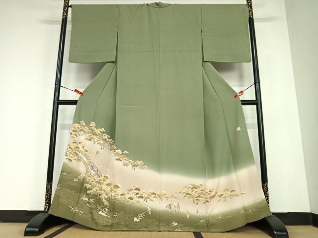 ■■■　サイズ　■■■ 身丈 163.5cm（肩から） 裄丈 66.5cm 袖丈 49.5cm　縫込み 7.5cm 袖幅 34.5cm 前幅 25.5cm 後幅 30.5cm 着物縫いこみ 内揚げ 8cm 裄 お袖側 約2cm　身頃側 約3...