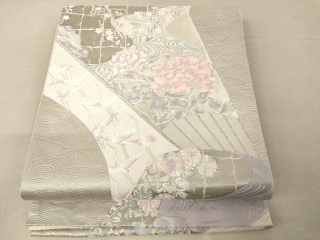 ■■■　サイズ　■■■ 長さ 426cm 幅 31cm程 ■■■　商品詳細　■■■ 【正絹・芯なし】 詳細に関しましては、画像をご確認ください。 大変上質な逸品になります。 お安く出品致しますので、是非この機会にいかがでしょうか？ ■■■　...
