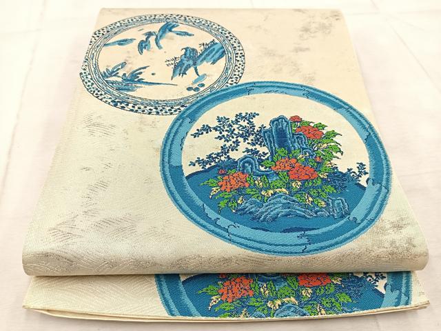 ■■■　サイズ　■■■ 長さ 424cm 幅 30.5cm程 ■■■　商品詳細　■■■ 【正絹・芯なし】 詳細に関しましては、画像をご確認ください。 大変上質な逸品になります。 お安く出品致しますので、是非この機会にいかがでしょうか？ ■■...