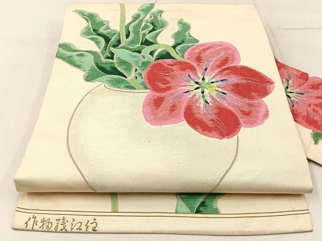 ■■■　サイズ　■■■ 長さ 345cm 幅 30.5cm程 ■■■　商品詳細　■■■ 【正絹】 詳細に関しましては、画像をご確認ください。 大変上質な逸品になります。 お安く出品致しますので、是非この機会にいかがでしょうか？ ■■■　注意...