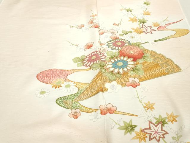 ■■■　サイズ　■■■ 長さ　　着尺分あり 幅　　　約36cm ■■■　商品詳細　■■■ 【正絹・未使用】 状態は接写画像のように表地・裏面に汚れがございます。 大変上質な逸品になります。 お安く出品致しますので、是非この機会にいかがでしょ...