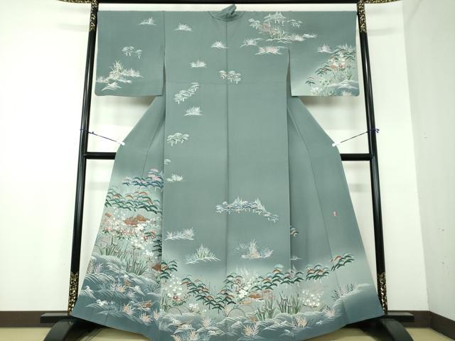 ■■■　サイズ　■■■ 身丈 163cm（肩から） 裄丈 68cm 袖丈 48.5cm　縫込み 4cm 袖幅 34.5cm 前幅 26.5cm 後幅 30.5cm 着物縫いこみ 内揚げ 7.5cm 裄 お袖側 約1cm　身頃側 約1cm ■...