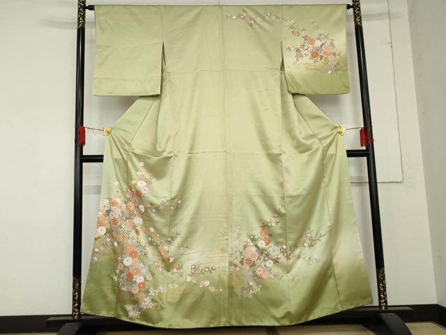 ■■■　サイズ　■■■ 身丈 157.5cm（肩から） 裄丈 64cm 袖丈 49.5cm　縫込み 6.5cm 袖幅 33cm 前幅 24.5cm 後幅 28.5cm 着物縫いこみ 内揚げ 6cm 裄 お袖側 約2cm　身頃側 約4cm ■...