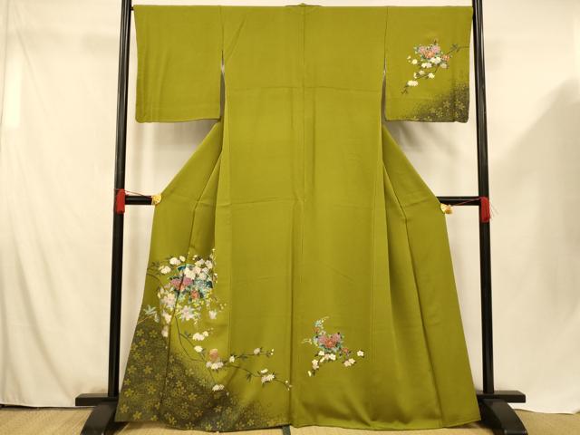 ■■■　サイズ　■■■ 身丈 156cm（肩から） 裄丈 67cm 袖丈 48cm　縫込み 4.5cm 袖幅 34cm 前幅 24cm 後幅 30cm 着物縫いこみ 内揚げ 4cm 裄 お袖側 約2cm　身頃側 約1cm ■■■　商品詳細　...