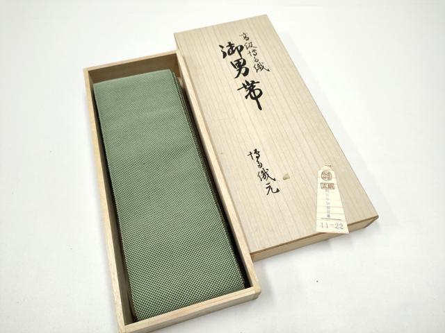 ■■■　サイズ　■■■ 長さ 398cm 幅 8.5cm程 ■■■　商品詳細　■■■ 【正絹】 状態は締めてはおりますが 特に目立ったシミ汚れなどもなく大変良い状態です。 本場筑前博多織は、福岡県福岡市博多区やその周辺で生産される絹織物です...
