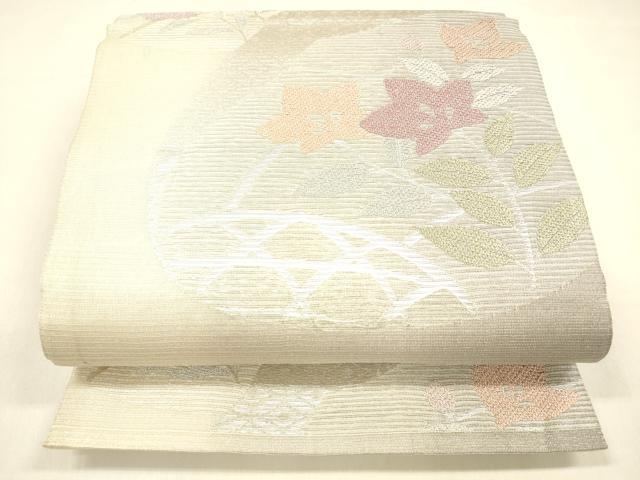 ■■■　サイズ　■■■ 長さ 422cm 幅 30cm程 ■■■　商品詳細　■■■ 【正絹】 状態は接写画像のように 柄止まり・裏地に薄い汚れがございますが その他特に目立ったシミ汚れなどもなく大変良い状態です。 着用時には見えない部分にな...