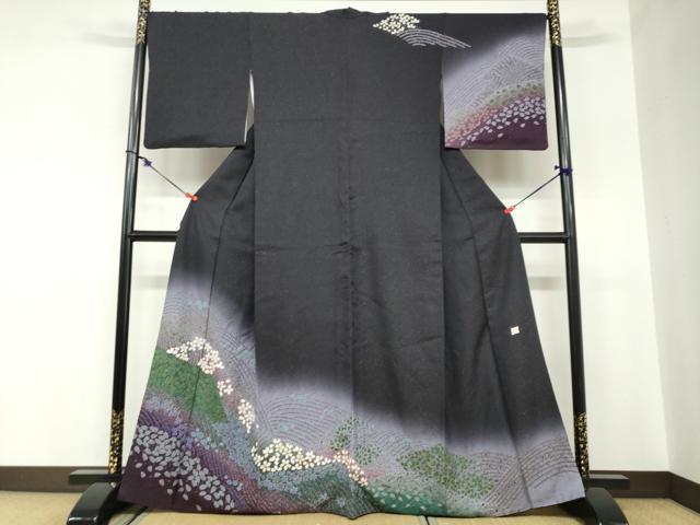 ■■■　サイズ　■■■ 身丈 163cm（肩から） 裄丈 69cm 袖丈 49cm　縫込み 4cm 袖幅 35cm 前幅 26cm 後幅 31cm 着物縫いこみ 内揚げ 3cm 裄 お袖側 約2cm　身頃側 約2cm ■■■　商品詳細　■■...