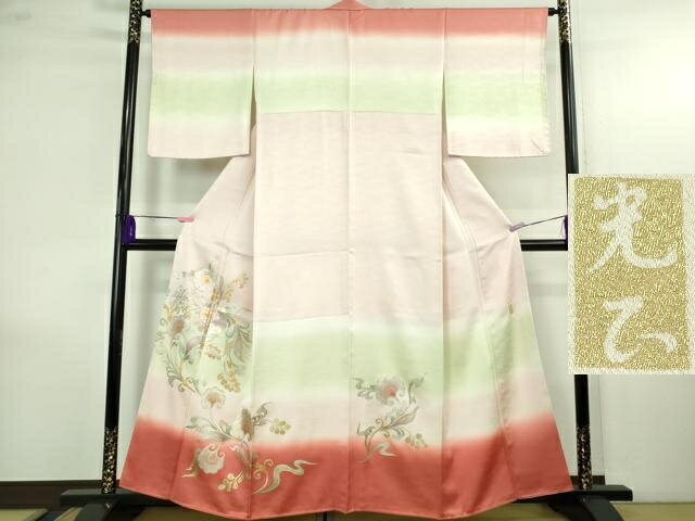 ■■■　サイズ　■■■ 身丈 156.5cm（肩から） 裄丈 65cm 袖丈 50cm　 縫込み 4cm 袖幅 33cm 前幅 24cm 後幅 29.5cm 着物縫いこみ 内揚げ 7cm 裄 お袖側 約 3cm　身頃側 約 2cm ■■■　...