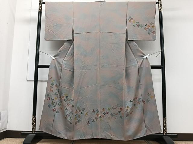 ■■■　サイズ　■■■ 身丈 158.5cm（肩から） 裄丈 64cm 袖丈 48cm　縫込み 5cm 袖幅 32.5cm 前幅 24cm 後幅 28cm 着物縫いこみ 内揚げ 1.5cm 裄 お袖側 約3cm　身頃側 約2.5cm ■■■...