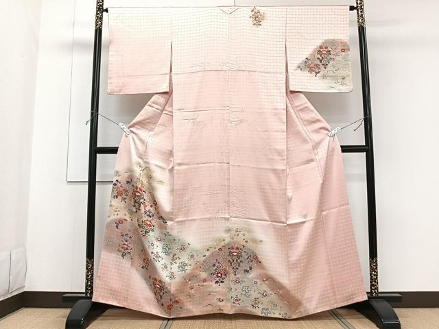 ■■■　サイズ　■■■ 身丈 162cm（肩から） 裄丈 63.5cm 袖丈 48.5cm　縫込み 7.5cm 袖幅 33cm 前幅 23.5cm 後幅 29.5cm 着物縫いこみ 内揚げ 4.5cm 裄 お袖側 約1cm　身頃側 約3cm...