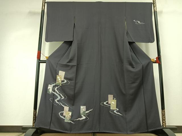 ■■■　サイズ　■■■ 身丈 160cm（肩から） 裄丈 66cm 袖丈 56cm　縫込み 5cm 袖幅 34cm 前幅 23cm 後幅 31cm 着物縫いこみ 内揚げ 5cm 裄 お袖側 約2cm　身頃側 約3cm ■■■　商品詳細　■■...