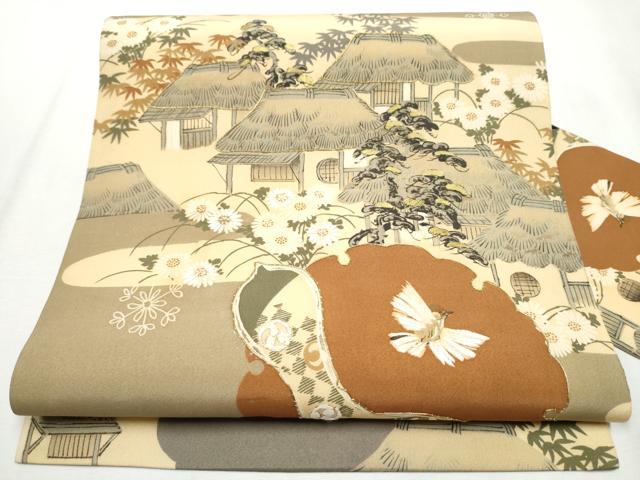 ■■■　サイズ　■■■ 長さ 381.5cm　幅 31cm程 ■■■　商品詳細　■■■ 【正絹】 状態は接写画像のように表地所々・裏地・前柄・胴回り〜手先に汚れがございます。 大変上質な逸品になります。 お安く出品致しますので、是非この機会...