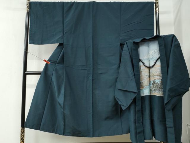 ■■■　サイズ　■■■ 【着物】 身丈 143cm（肩から） 裄丈 68cm 袖丈 49cm　縫込み 4cm 袖幅 37cm 前幅 24.5cm 後幅 31cm 着物縫いこみ 内揚げ 5cm 裄 お袖側 約3cm　身頃側 約6cm 【羽織】...