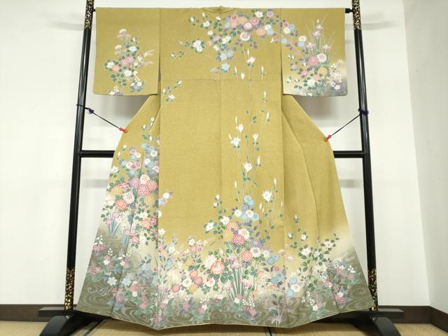 ■■■　サイズ　■■■ 身丈 157.5cm（肩から） 裄丈 66cm 袖丈 49cm　縫込み 7cm 袖幅 33.5cm 前幅 24cm 後幅 30.5cm 着物縫いこみ 内揚げ 6cm 裄 お袖側 約2cm　身頃側 約3cm ■■■　商...