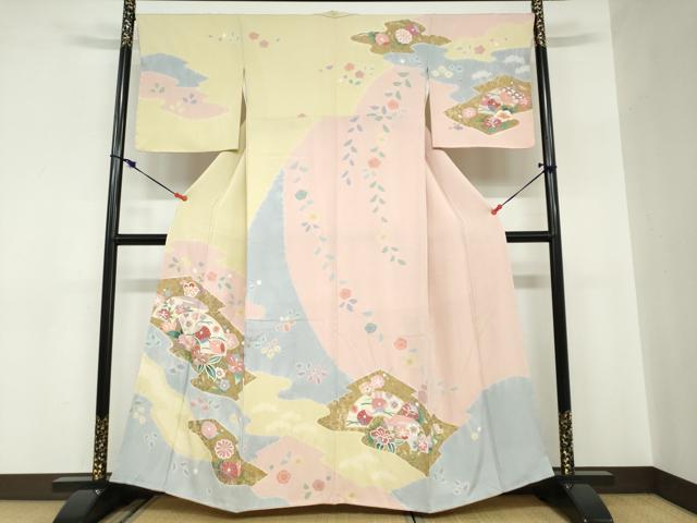 ■■■　サイズ　■■■ 身丈 158cm（肩から） 裄丈 68cm 袖丈 50cm　縫込み 5cm 袖幅 35cm 前幅 24cm 後幅 29cm 着物縫いこみ 内揚げ 3cm 裄 お袖側 約2cm　身頃側 約2cm ■■■　商品詳細　■■...