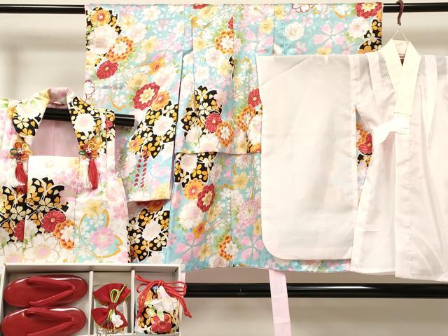 ■■■　サイズ　■■■ 【祝着】 身丈 76cm（肩から） 裄丈 42.5cm（肩上げ　2.5cm） 袖丈 56.5cm　縫込み 2cm 袖幅 27.5cm 前幅 15.5cm 後幅 20cm 着物縫いこみ 内揚げ 0cm （腰上げ　9cm...