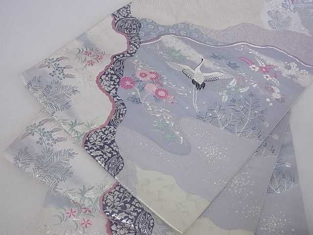 ■■■　サイズ　■■■ 長さ 422cm 幅 31cm程 ■■■　商品詳細　■■■ 【正絹・芯なし】 状態は接写画像のように たれ先、太鼓下部、柄止まり、裏地に薄い汚れがございますが その他特に目立ったシミ汚れなどもなく大変良い状態です。 ...