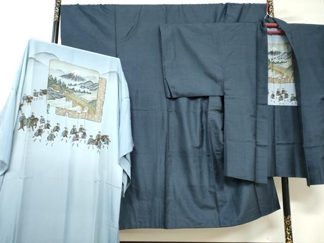 ■■■　サイズ　■■■ 【着物】 身丈 140.5cm（肩から） 裄丈 71.5cm 袖丈 49cm　縫込み 4cm 袖幅 36cm 前幅 24.5cm 後幅 30.5cm 着物縫いこみ 内揚げ 11cm 裄 お袖側 約3cm　身頃側 約3...