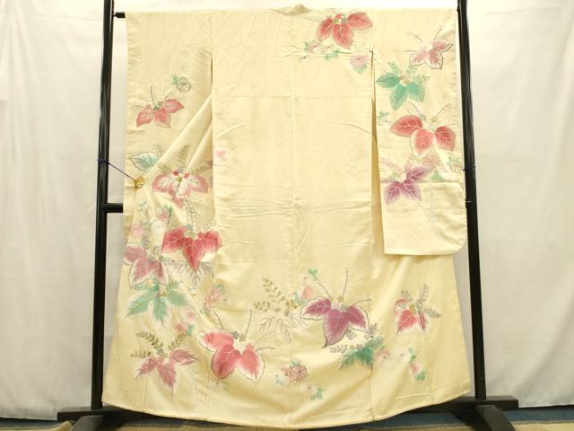 ■■■　サイズ　■■■ 身丈 159cm（肩から） 裄丈 64.5cm 袖丈 98cm　縫込み 3.5cm 袖幅 33cm 前幅 23cm 後幅 30.5cm 着物縫いこみ 内揚げ 4.5cm 裄 お袖側 約2cm　身頃側 約1.5cm ■...