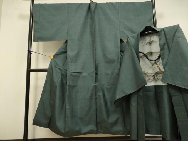 ■■■　サイズ　■■■ 【着物】 身丈 144cm（肩から） 裄丈 71.5cm 袖丈 46cm 袖幅 38.5cm 前幅 25.5cm 後幅 31cm 着物縫いこみ 内揚げ 8cm 裄 お袖側 約 1cm　身頃側 約 6cm 【羽織】 身...
