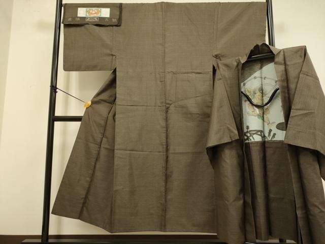 ■■■　サイズ　■■■ 【着物】 身丈 143.5cm（肩から） 裄丈 67.5cm 袖丈 47.5cm 袖幅 34cm 前幅 25cm 後幅 30cm 着物縫いこみ 内揚げ 4.5cm 裄 お袖側 約 1.5cm　身頃側 約 1cm 【羽...