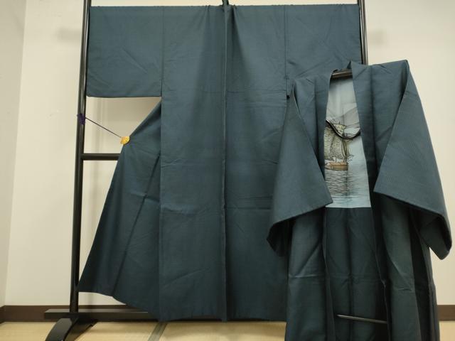 ■■■　サイズ　■■■ 【着物】 身丈 152cm（肩から） 裄丈 75cm 袖丈 48cm 袖幅 37.5cm 前幅 33.5cm 後幅 38cm 着物縫いこみ 内揚げ 4cm 裄 お袖側 約 1.5cm　身頃側 約 1cm 【羽織】 身...