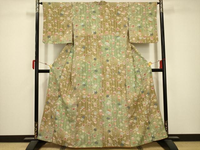 ■■■　サイズ　■■■ 身丈 159cm（肩から） 裄丈 65cm 袖丈 48cm　縫込み 4cm 袖幅 32cm 前幅 24.5cm 後幅 30.5cm 着物縫いこみ 内揚げ 0cm 裄 お袖側 約3.5cm　身頃側 約2cm ■■■　商...