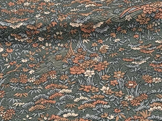 ■■■　サイズ　■■■ 身丈 162.5cm（肩から） 裄丈 67cm 袖丈 49cm　縫込み 3.5cm 袖幅 35cm 前幅 25cm 後幅 30.5cm 着物縫いこみ 内揚げ 4cm 裄 お袖側 約2cm　身頃側 約4cm ■■■　商...