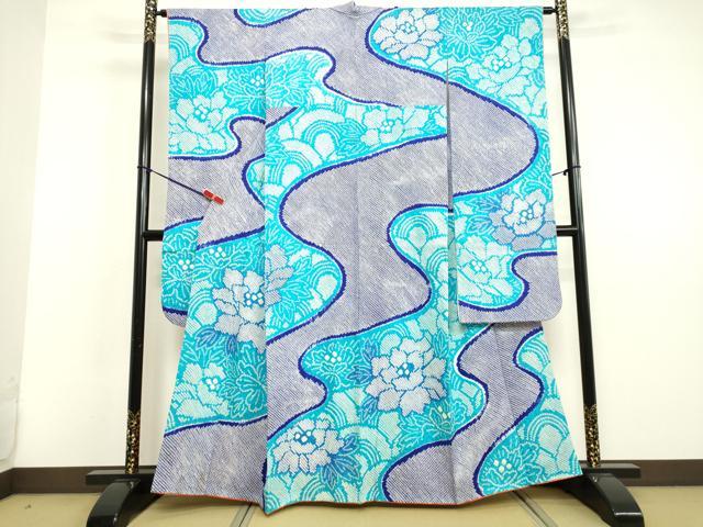 ■■■　サイズ　■■■ 身丈 161cm（肩から） 裄丈 64cm 袖丈 110cm　縫込み 8cm 袖幅 33cm 前幅 25cm 後幅 31cm 着物縫いこみ 内揚げ 7.5cm 裄 お袖側 約2cm　身頃側 約4cm ■■■　商品詳細...