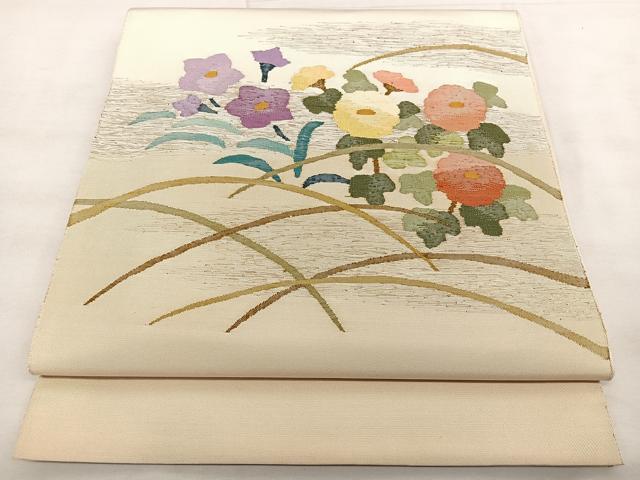 ■■■　サイズ　■■■ 長さ 424cm 幅 31cm程 ■■■　商品詳細　■■■ 【正絹】 詳細に関しましては、画像をご確認ください。 大変上質な逸品になります。 お安く出品致しますので、是非この機会にいかがでしょうか？ ※たれ先未かがり...