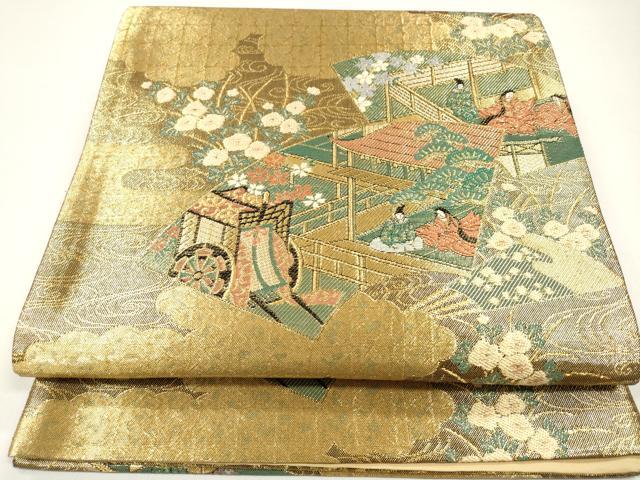 ■■■　サイズ　■■■ 長さ 432cm 幅 30.5cm程 ■■■　商品詳細　■■■ 【正絹】 詳細に関しましては、画像をご確認ください。 大変上質な逸品になります。 お安く出品致しますので、是非この機会にいかがでしょうか？ ※汚れ等に関...