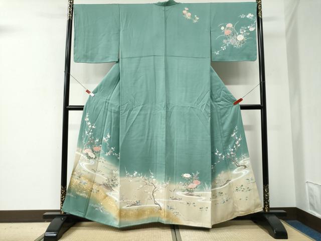 ■■■　サイズ　■■■ 身丈 160cm（肩から） 裄丈 67.5cm 袖丈 45.5cm　縫込み 5cm 袖幅 34cm 前幅 27cm 後幅 33cm 着物縫いこみ 内揚げ 6cm 裄 お袖側 約3cm　身頃側 約2cm ■■■　商品詳...