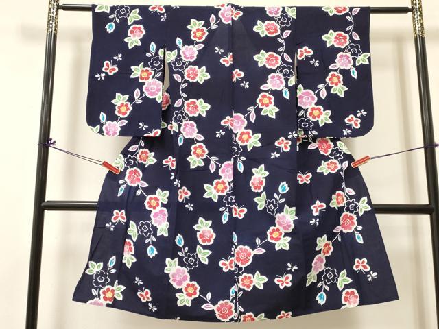 ■■■　サイズ　■■■ 【浴衣】 身丈 120cm（肩から） 裄丈 54.5cm（肩上げ　0cm） 袖丈 54cm　縫込み 2.5cm 袖幅 28.5cm 前幅 18.5cm 後幅 26cm 着物縫いこみ 内揚げ 0cm （腰上げ　0cm）...