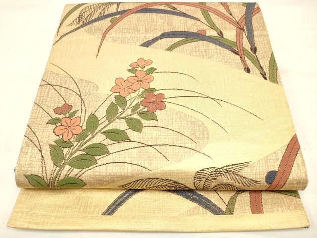 ■■■　サイズ　■■■ 長さ 432cm 幅 30.5cm程 ■■■　商品詳細　■■■ 【正絹・芯なし・関西仕立て】 詳細に関しましては、画像をご確認ください。 大変上質な逸品になります。 お安く出品致しますので、是非この機会にいかがでしょ...