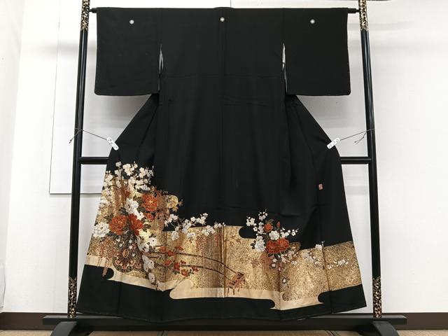 ■■■　サイズ　■■■ 身丈 153.5cm（肩から） 裄丈 63.5cm 袖丈 46cm　縫込み 7cm 袖幅 32.5cm 前幅 24.5cm 後幅 30cm 着物縫いこみ 内揚げ 11.5cm 裄 お袖側 約3cm　身頃側 約3.5c...