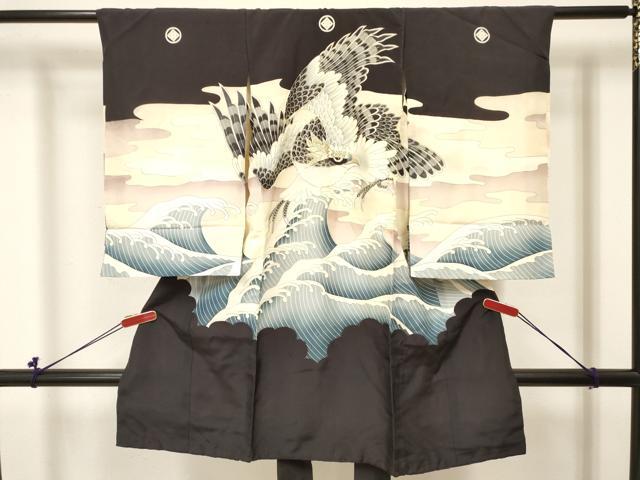 ■■■　サイズ　■■■ 【産着】 身丈 98.5cm（肩から） 裄丈 47.5cm 袖丈 57cm ■■■　商品詳細　■■■ 産着【正絹・五つ紋】 状態は特に目立ったシミ汚れなどもなく大変良い状態です。 大変上質な逸品になります。 お安く出...