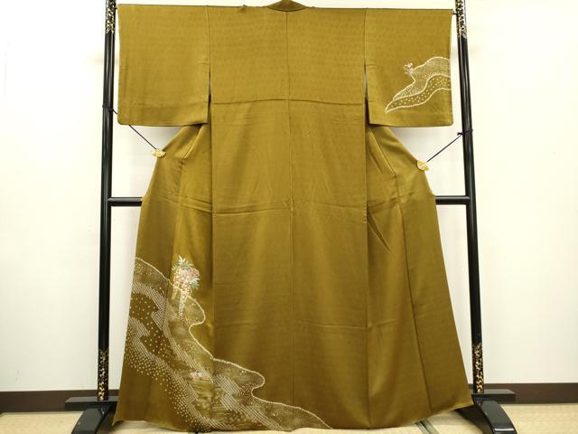 ■■■　サイズ　■■■ 身丈 164cm（肩から） 裄丈 65cm 袖丈 47cm　縫込み 7cm 袖幅 34.5cm 前幅 25cm 後幅 30.5cm 着物縫いこみ 内揚げ 4cm 裄 お袖側 約0cm　身頃側 約0cm ■■■　商品詳...