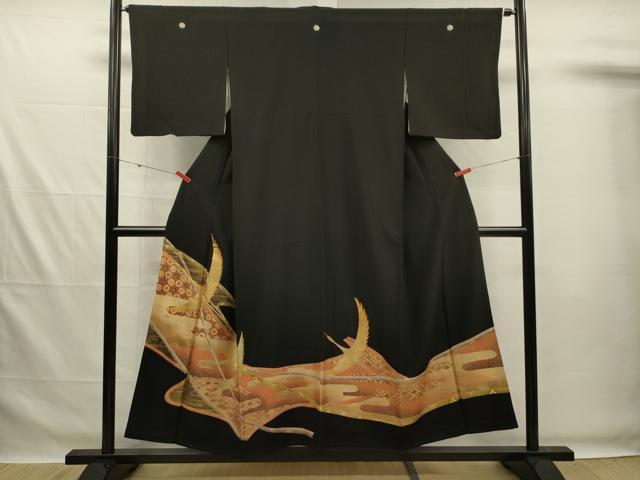■■■　サイズ　■■■ 身丈 151.5cm（肩から） 裄丈 63.5cm 袖丈 45.5cm　縫込み 7.5cm 袖幅 32.5cm 前幅 24cm 後幅 30cm 着物縫いこみ 内揚げ 10cm 裄 お袖側 約4.5cm　身頃側 約5c...