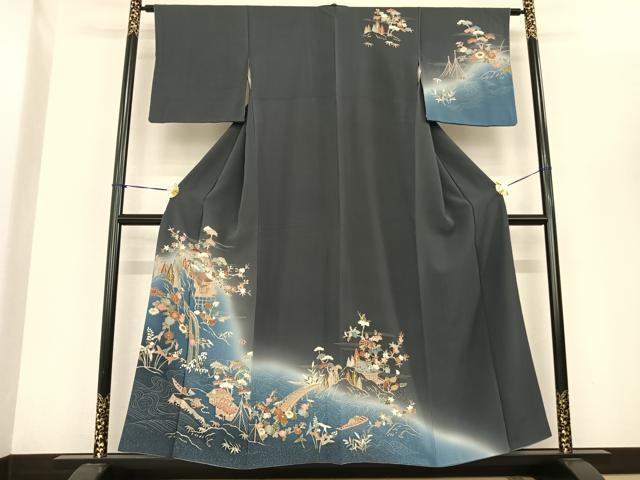 ■■■　サイズ　■■■ 身丈 156cm（肩から） 裄丈 63cm 袖丈 46cm　縫込み 4.5cm 袖幅 32cm 前幅 23cm 後幅 29cm 着物縫いこみ 内揚げ 8cm 裄 お袖側 約4cm　身頃側 約5cm ■■■　商品詳細　...