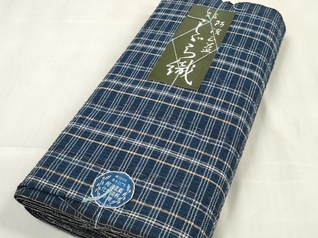 ■■■　サイズ　■■■ 長さ　　着尺分あり 幅　　　約36cm ■■■　商品詳細　■■■ 【綿・未使用】 状態は特に目立ったシミ汚れなどもなく大変良い状態です。 徳島県の伝統的な綿織物で、 国によって伝統的工芸品に指定されている阿波しじら織...