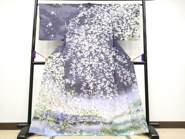 ■■■　サイズ　■■■ 身丈 167.5cm（肩から） 裄丈 65cm 袖丈 49.5cm　 縫込み 7.5cm 袖幅 33cm 前幅 24.5cm 後幅 29.5cm 着物縫いこみ 内揚げ 6cm 裄 お袖側 約 2cm　身頃側 約 3c...