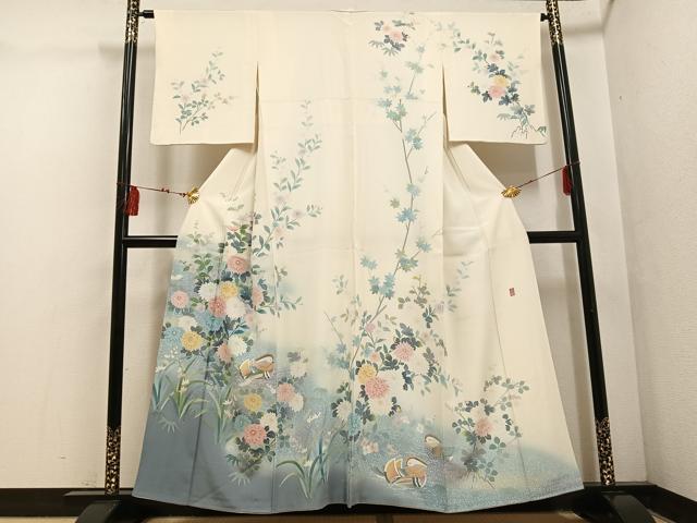 ■■■　サイズ　■■■ 身丈 156cm（肩から） 裄丈 64cm 袖丈 47cm　縫込み 4cm 袖幅 33cm 前幅 23.5cm 後幅 29cm 着物縫いこみ 内揚げ 4cm 裄 お袖側 約0cm　身頃側 約2.5cm ■■■　商品詳...