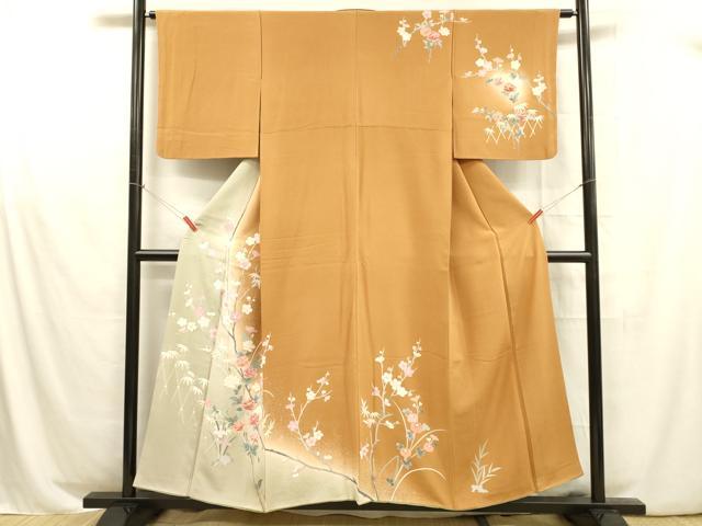 ■■■　サイズ　■■■ 身丈 153.5cm（肩から） 裄丈 62cm 袖丈 47cm　縫込み 5cm 袖幅 32cm 前幅 24.5cm 後幅 30cm 着物縫いこみ 内揚げ 9cm 裄 お袖側 約4cm　身頃側 約6.5cm ■■■　商...