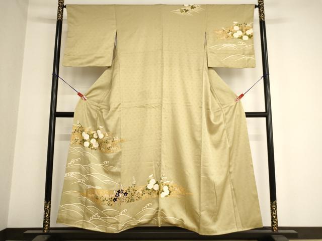 ■■■　サイズ　■■■ 身丈 153cm（肩から） 裄丈 63.5cm 袖丈 46.5cm　縫込み 8.5cm 袖幅 32cm 前幅 23.5cm 後幅 29.5cm 着物縫いこみ 内揚げ 10.5cm 裄 お袖側 約2.5cm　身頃側 約...