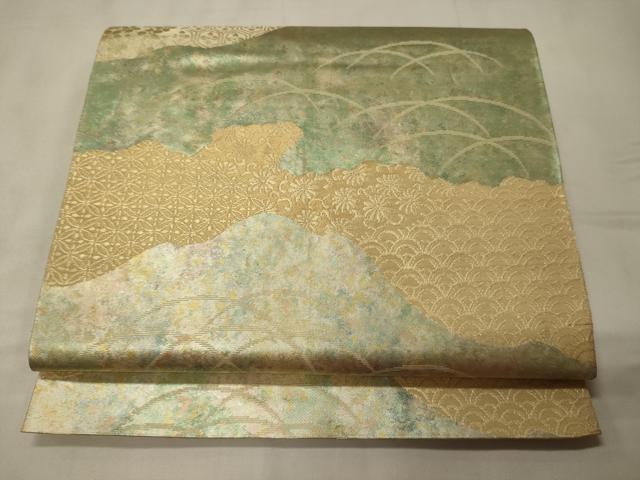 ■■■　サイズ　■■■ 長さ 368cm 幅 31cm程 ■■■　商品詳細　■■■ 【正絹・芯なし】 詳細に関しましては、画像をご確認ください。 大変上質な逸品になります。 お安く出品致しますので、是非この機会にいかがでしょうか？ ■■■　...