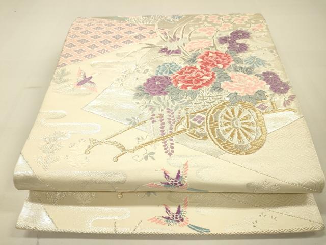 ■■■　サイズ　■■■ 長さ 422cm 幅 30.5cm程 ■■■　商品詳細　■■■ 【正絹・関西仕立て】 詳細に関しましては、画像をご確認ください。 大変上質な逸品になります。 お安く出品致しますので、是非この機会にいかがでしょうか？ ...