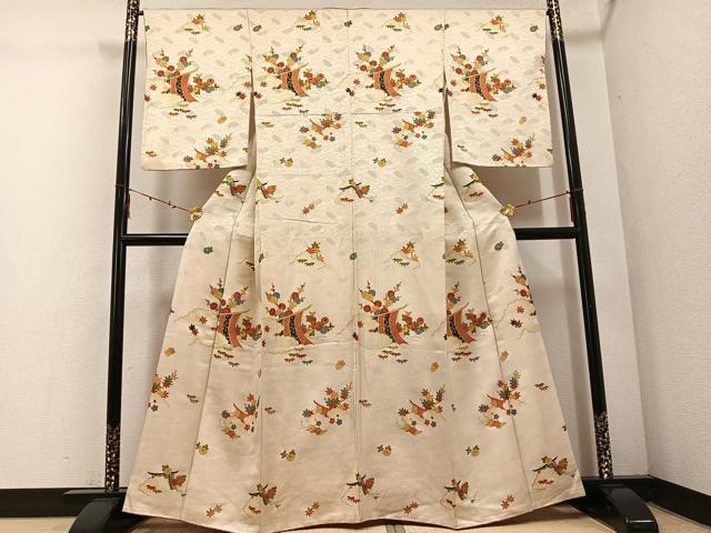 ■■■　サイズ　■■■ 身丈 161.5cm（肩から） 裄丈 66cm 袖丈 55cm　縫込み 1cm 袖幅 33cm 前幅 23.5cm 後幅 29cm 着物縫いこみ 内揚げ 1cm 裄 お袖側 約3cm　身頃側 約3cm ■■■　商品詳...