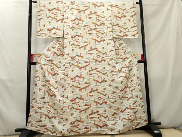 ■■■　サイズ　■■■ 身丈 162cm（肩から） 裄丈 63cm 袖丈 49cm　縫込み 5cm 袖幅 33cm 前幅 24.5cm 後幅 30cm 着物縫いこみ 内揚げ 0cm 裄 お袖側 約2.5cm　身頃側 約5cm ■■■　商品詳...